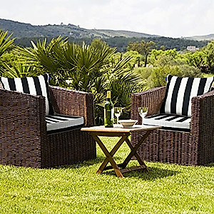 INFBLUE Deep Seat Cushion Set 24 x 24 inches Outdoor Patio Seat and Back Cushion Chair Cushions for Outdoor Furniture Water Repellent Set