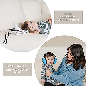Kiki Babies Infant Headphones Noise Cancelling - Baby Headphones for Noise, for Plane, Ear Muffs Protection, Noise Canceling Headphones for Babies, For 3-36 Months, Bonus Wipes Case & Carry Bag