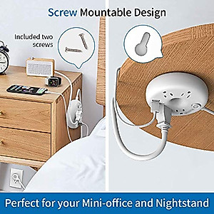 NTONPOWER Desktop Power Strip Bundle, 3 Outlets 3 USB Portable Power Strip with 15 inch Short Cord and 4 Outlets 2 USB with 10ft Long Extension Cord for Office, Home, Hotels, Dorm Room, Nightstand