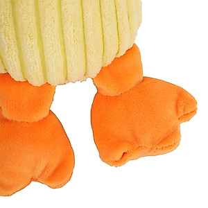Zerodis Plush Dog Duck Toy, Cute Little Yellow Duck Relieves Boredom Puppy Toy Squeaky for Small Medium Dogs