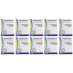 Prodigy No Coding Blood Glucose Test Strips 500 Count