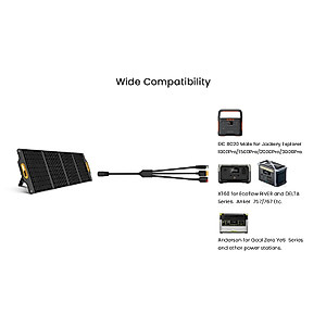 Powerness DC 7909/8mm Female to XT60 Female/DC 8020 Male/Anderson Adapter for Portable Power Station, Compatible with Jackery, Bluetti, Ecoflow, Anker, Goal Zero Portable Power Station