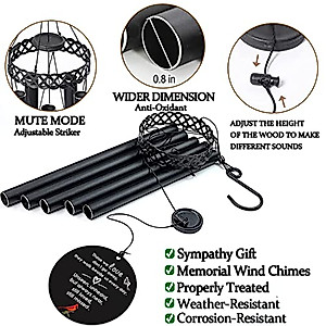 Cardinal Wind Chimes for Loss of Loved One, Memorial Gifts for Loss of Father Mother, 30Inch Cardinal WindChimes Outdoor Garden Decor