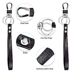 Amazon Essentials - Lanyard Keychain with Detachable Alloy Metal Rings Metal Rings (black)