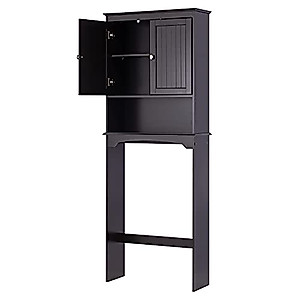 Spirich Home Over The Toilet Storage Cabinet, Bathroom Shelf Over Toilet, Bathroom Storage Cabinet Organizer, Espresso
