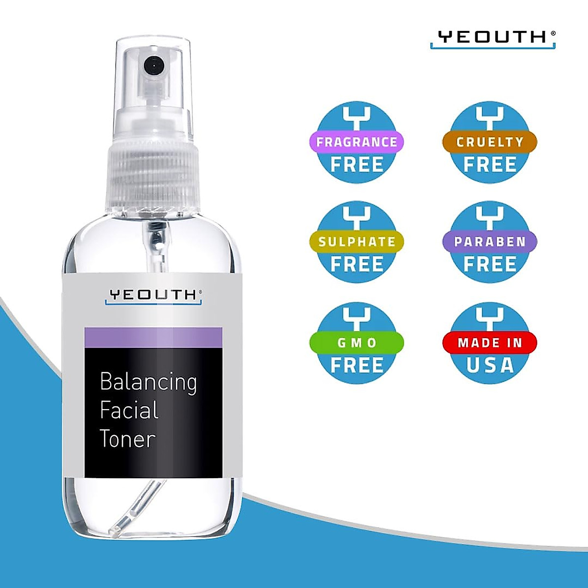 YEOUTH Hydrating Toner for Face Spray with Chamomile and Allantoin, Alcohol Free Refreshing Face Toner for Women and Men 3.4 Oz