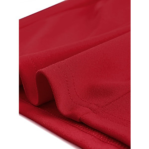 Allegra K Sheath Dress for Women's Sleeveless V Neck Business Office Belt Pencil Dresses X-Small Red