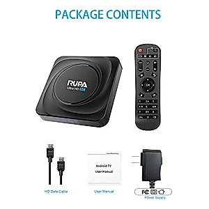 8K Android TV Box 11.0, RUPA Smart TV Box RK3566 4-Core 64 Bits, 4GB RAM 32GB ROM Android Box with 1000M LAN Dual WiFi 2.4G/5G, Support 8K/6K/4K 3D BT4.0 USB 3.0 Android TV Box
