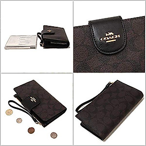 Tech Phone Wallet In Colorblock Signature Canvas