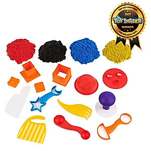 Spin Master 6061653 Kinetic Sand Sandisfactory Set with 2 lbs of Colored and Black Kinetic Sand