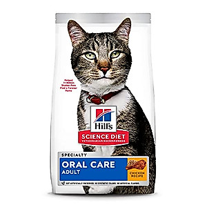 Hill's Science Diet Dry Cat Food, Adult, Oral Care, Chicken Recipe, 7 lb. Bag