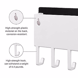 godblessign Welcome to Our Lake House Key Holder for Wall, Lake House Mail Holder and Key Rack for Entryway, Farmhouse Home Decor Key Hooks, Rustic Key Hangers with 5 Hooks