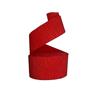 Red and White Crepe Paper Streamers (2 Rolls Each Color) MADE IN USA!