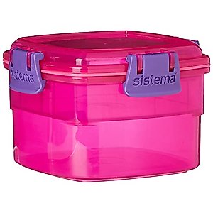 Sistema Lunch Collection Snack Container, 13.5 oz./0.4 L, Pink