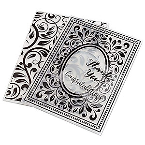 American Crafts Congratulations Flourish Embossing Folders and Stamps, Multi