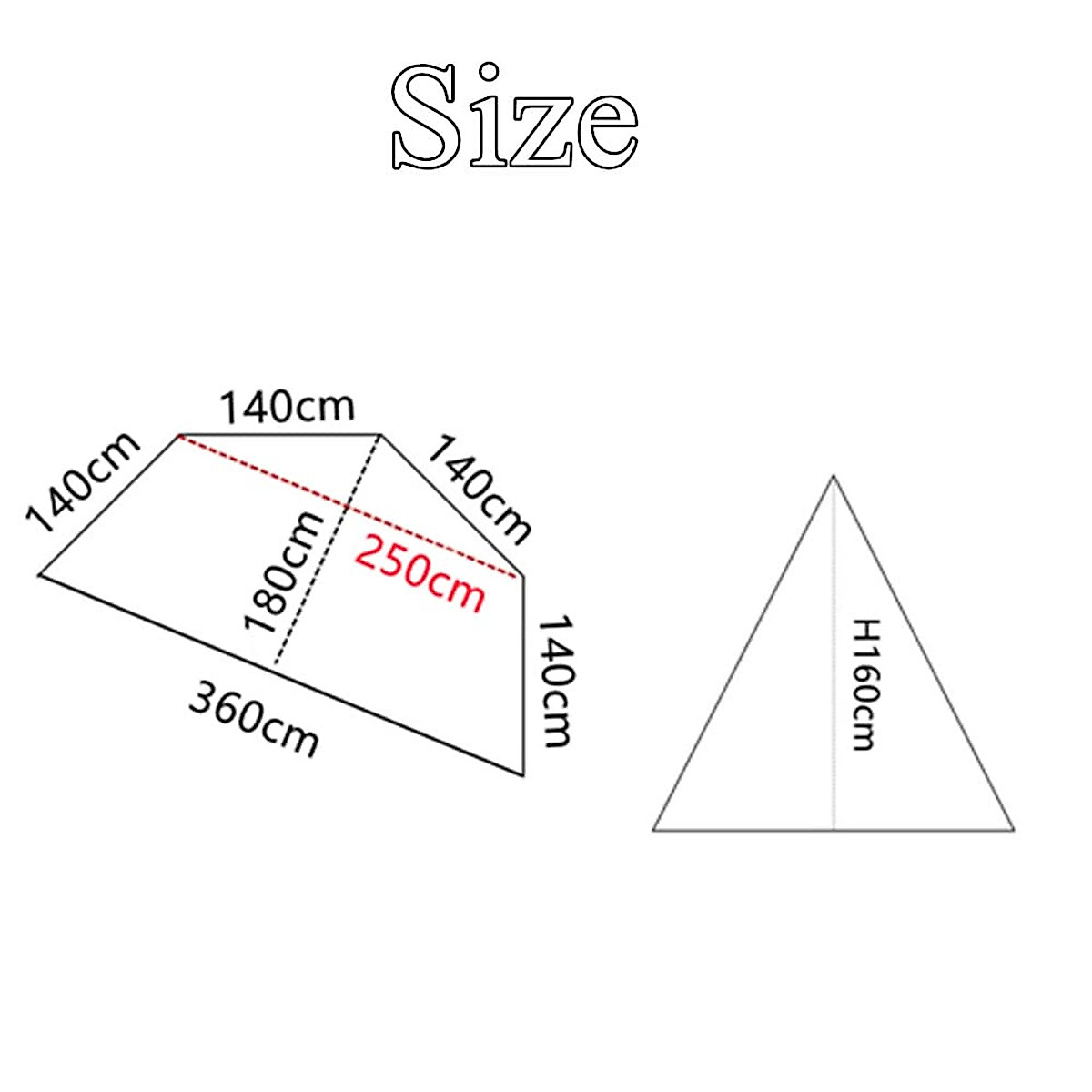 MCETO Outdoor Half Inner Mesh Tent,TX400PRO 5 Corner Tipi Hot Backpacking Hiking Bushcraft Travel Stove Equipment