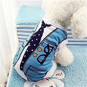 HOUKAI Cartoon Puppy Vest Summer pet Clothes Suitable for Puppy pet Clothes Clothing (Color : D, Size : XLcode)