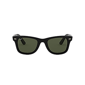 Ray-Ban Rb4340 Wayfarer Ease Square Sunglasses, Black/G-15 Green, 50 mm