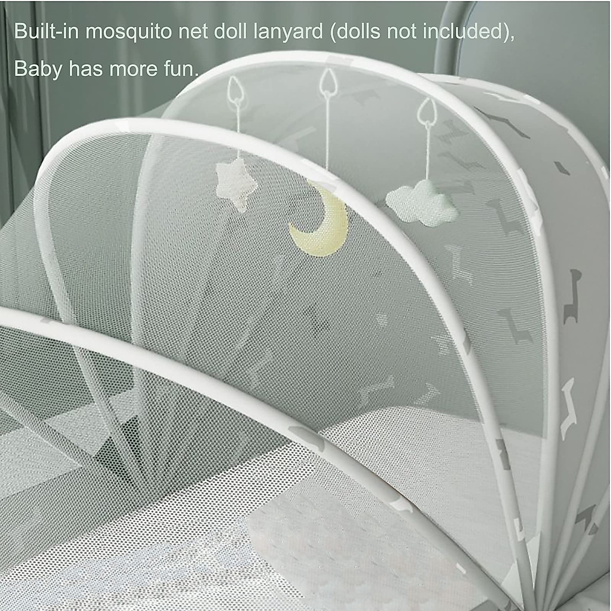 Baby Mosquito Net Bed Tent Kids Portable Folding Crib Cover Breathable Foldable Cots Bottomless Crib Net Sun Shelter