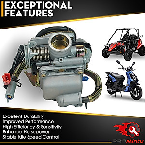 PROMintu Carburetor Carb Replaces For American YardSport Sportworks YS200 200 XLT UTV 14925 150cc Engine, 4 stroke GY6 ATVs, Scooters, Mopeds 150cc Go Kart Engine, 150cc Dune Buggie Engine