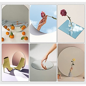 GISELA D Acrylic Mirror Reflection Board Geometric Shape Photo Background Props Set Photography Ornaments Reflective Display Sheet (7Pcs)