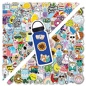 Taeekiy 100 Pcs Cute Aesthetic Stickers, Kawaii Stickers for Kids Teens Girls Mens Adults Waterproof Vsco Vinyl Cute Stickers Aesthetic for Water Bottles,Laptop, Phone Etc (Kawaii Stickers)