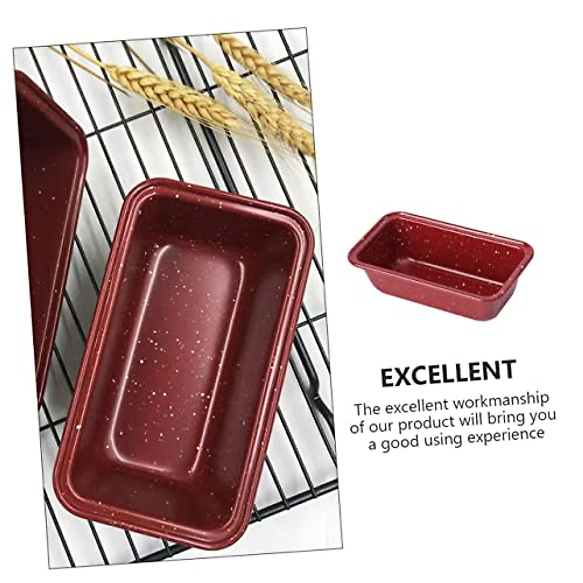 KICHOUSE Loaf Pan Nonstick Tools Bakeware Pans Stick Baking Oven Supply Accessory Inch Mini Pan Mold Toasting for Bakery Steel Non Loafs Home Wear- Reusable Molds Pullman Bread Pan