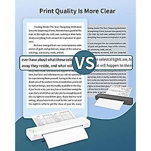 Odaro White M08F Letter Portable Printer for Travel with 200 Sheets Continual Thermal Paper 8.5" X 11" Letter Size