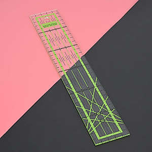 Plastic Straight Ruler, Quilting Ruler Clear Number Wear Easy Multifunctional for Household Use