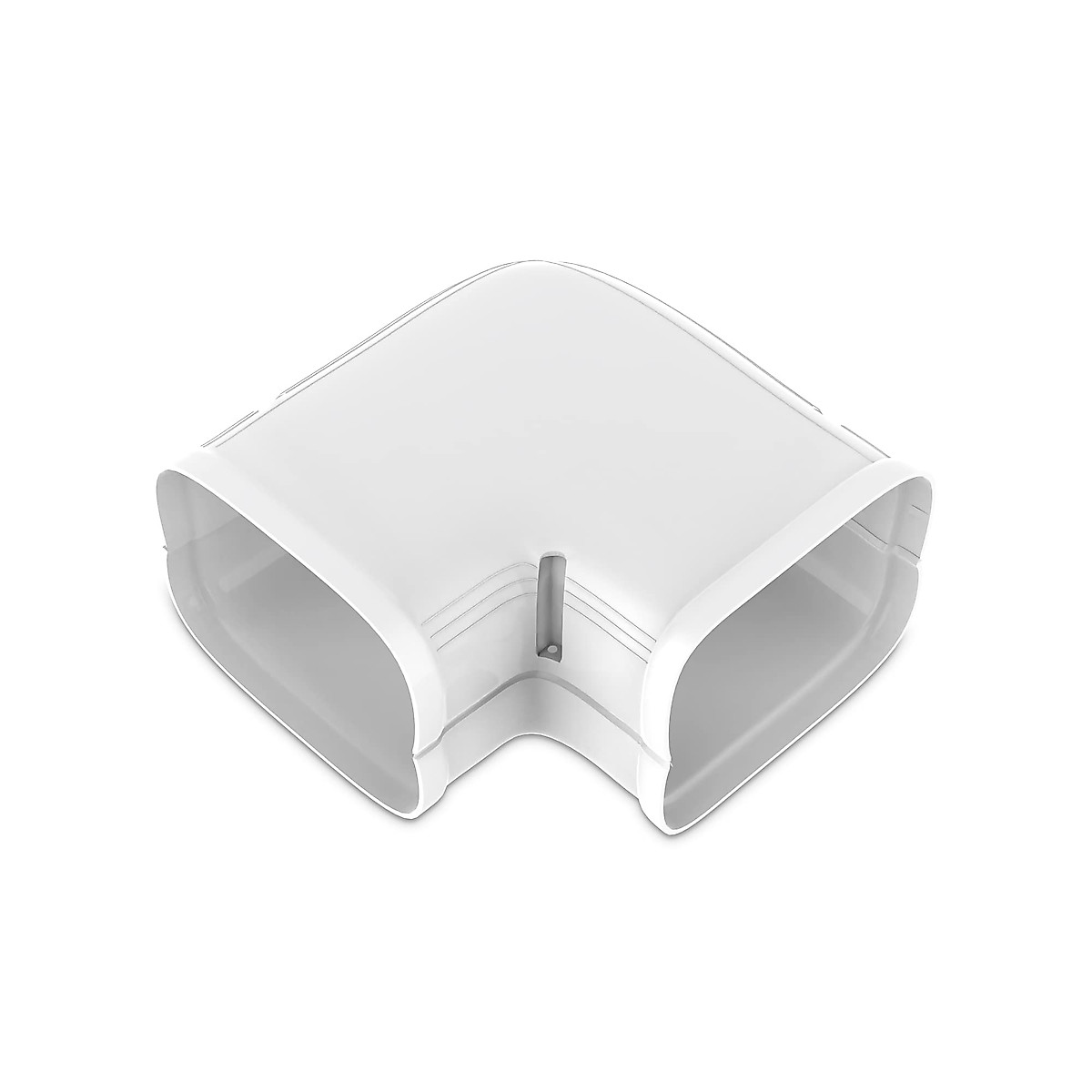 Plusluck 3" Flat Elbow Line Cover Set Parts PVC Accessory for Decorative for Ductless Mini Split, Central AC and Heat Pumps