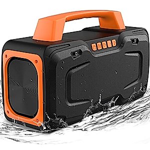 BUGANI Bluetooth Speakers, 70W Powerful Portable Wireless Speaker IPX7 Waterproof Speaker, Outdoor Loud Speaker with Handle 24H Playtime, Support Karaoke Mic AUX USB Suitable for Party, Pool, Singing