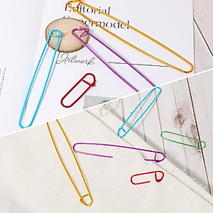 12 PCS Knitting Stitch Holder Set 6 Size Colorful Aluminum Yarn Stitch Holder Set Needles Practical Knitting Crochet Tools Knitting Supplies for Manual DIY Blankets Knitting Project