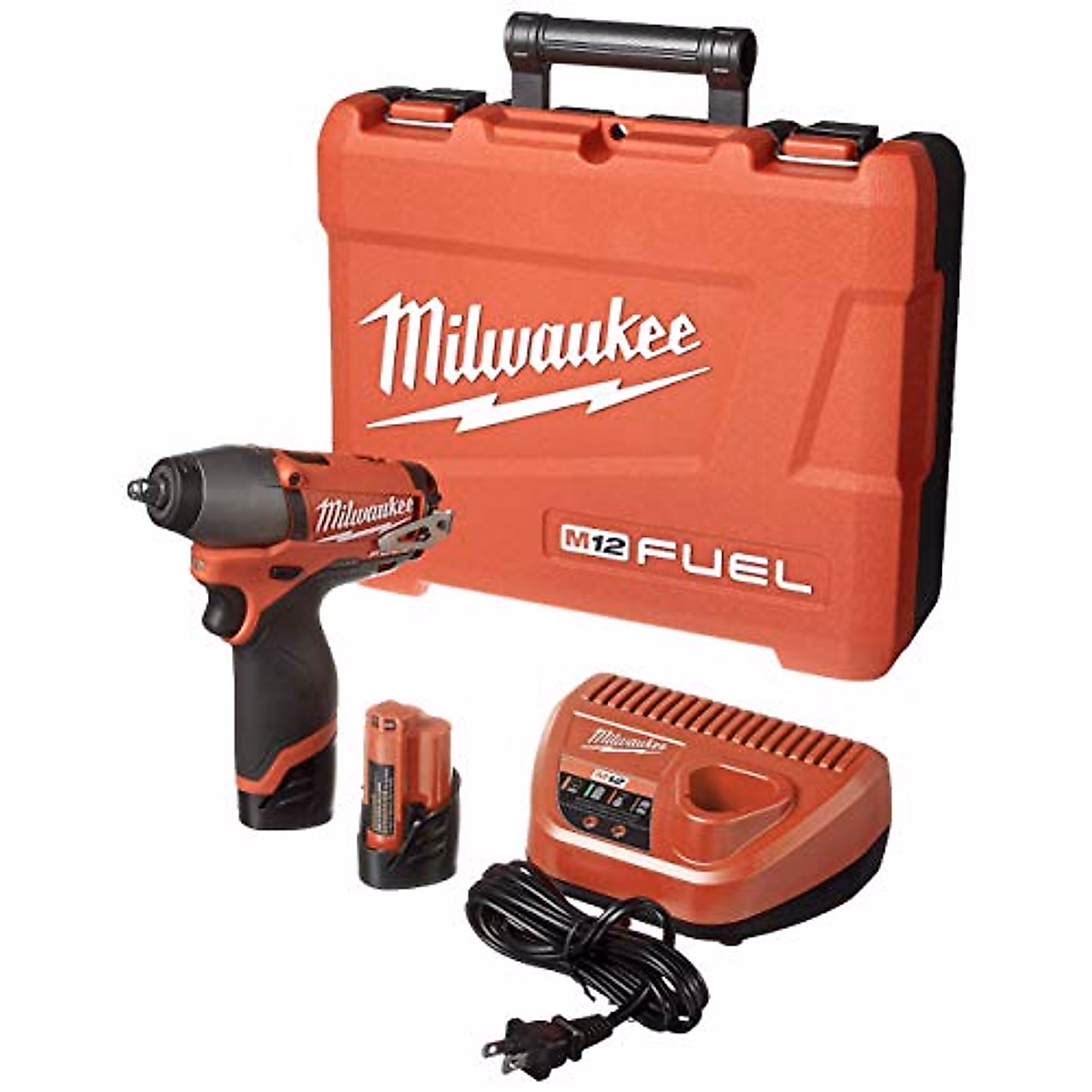 Milwaukee 2454-22 M12 Fuel 3/8 Impact Wrench Kit W/2 Bat