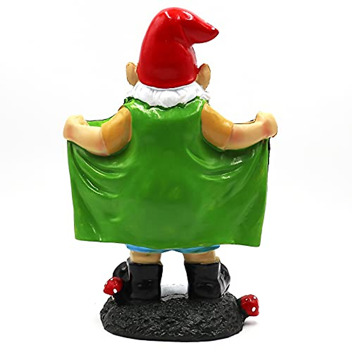 Tirifer 8.3inch/21cm Big Size Garden Gnome, Polyresin Outdoor Sculpture Gnome Statue Garden Figurine Art Garden Decoration for Lawn Yard Balcony Porch Patio