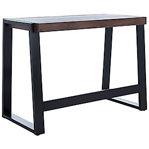 Safavieh Home Collection Dennings Modern Farmhouse Walnut/Black Desk, Medium