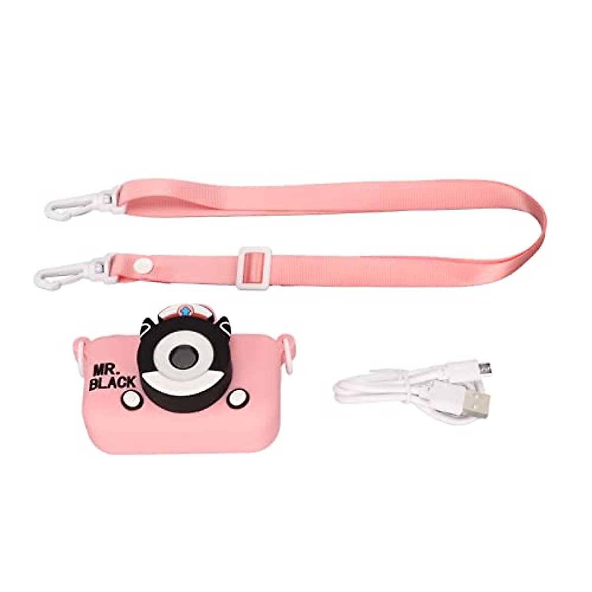 Childrens Digital Camera, Front and Rear Two Cameras Childrens Camera stimulates Childrens Imagination 2inch HD Screen Multiple MP3 for Video Filters Without 32G Memory Card with Card Reader