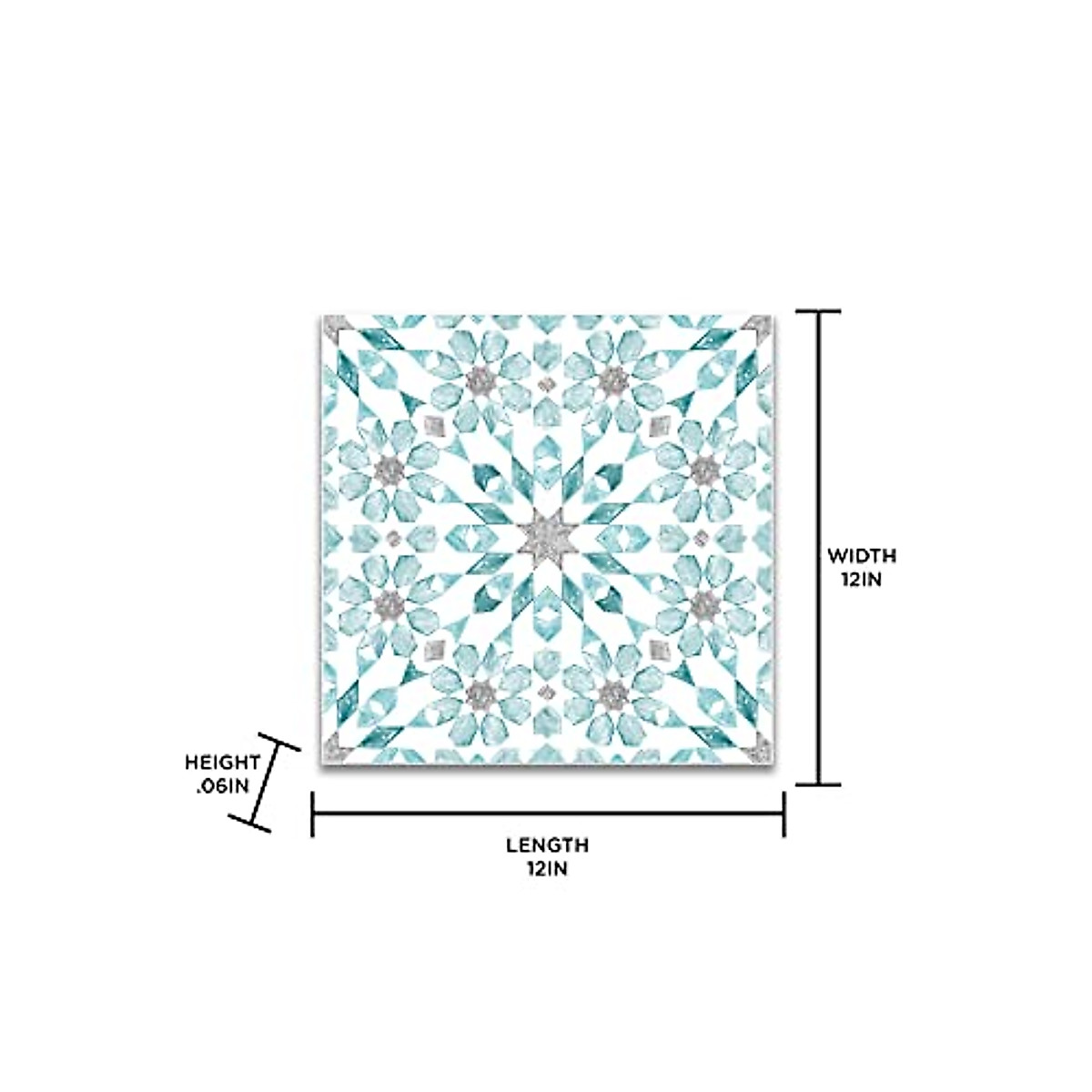 FloorPops FP2949 Radiance Peel & Stick Floor Tiles, Blue