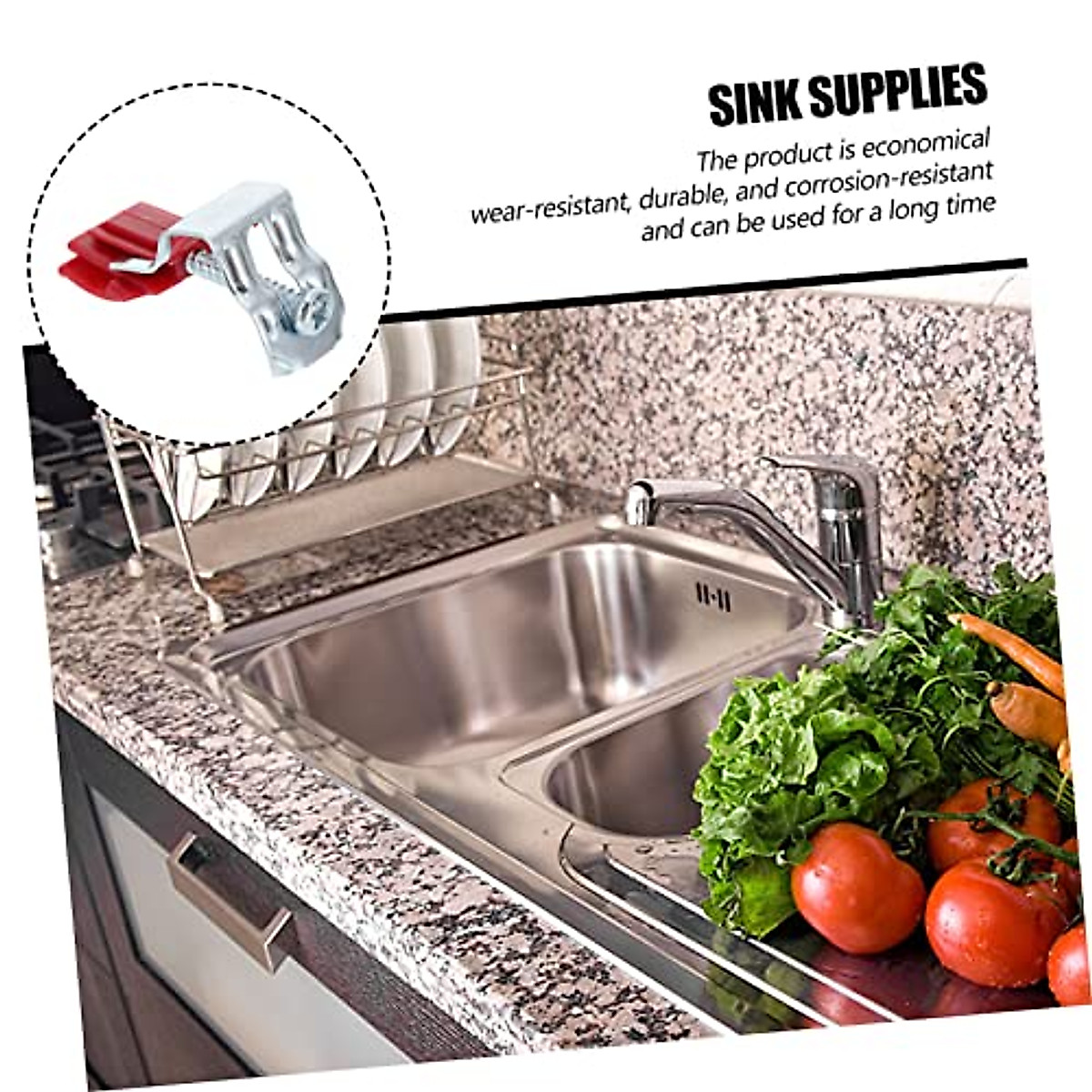 DOITOOL 10pcs Sink Mounting Clips Sink Installation Clips Under Sink Mounting Sink Clips Undermount Support Brackets Sewer Mounting Clip Kitchen Sink Clips Punch Hole Bowl Manganese Steel