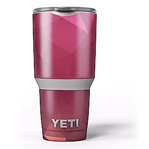 Design Skinz Pink Geometric V16 - Skin Decal Vinyl Wrap Kit Compatible with The Yeti Rambler Cooler Tumbler Cups