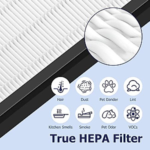 Vital 200S Replacement Filter for LEVOIT Vital 200S and Vital 200S-P Air Purifier, 3-in-1 H13 True HEPA and High-Efficiency Activated Carbon Filter, Vital 200S-RF, LRF-V201-WUS, 2 Pack, White