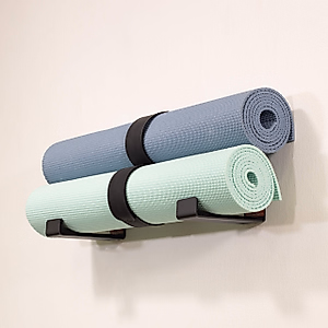 StoreYourBoard Yoga Mat Storage Rack, Foam Roller, Exercise Fitness Bands, Wall Hooks Gym Organizer