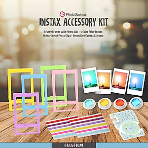 FUJIFILM Instax Mini 11 (Sky Blue) 168 Piece Accessory Bundle w/FUJIFILM INSTAX Mini Instant Film (40 Exposures) Camera Case w/Strap, Selfie Lens, Album, Stickers, Frames & More