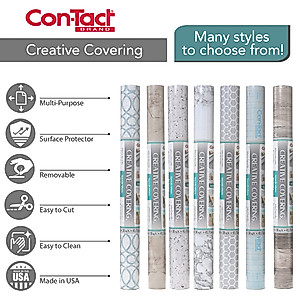 Con-Tact Brand Creative Covering, Self-Adhesive Shelf Liner, Multi-Purpose Vinyl Roll, Easy to Use and Apply, 18'' x 9', Chevron Pink