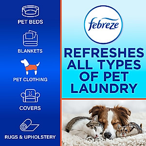 Febreze Laundry Detergent Additive for Pet Supplies, Maximum Strength In Wash Pet Odor Eliminator, Designed to Remove Tough Odors in Fabrics and Clothing in a Single Wash, Fresh Scent, 98 fl oz