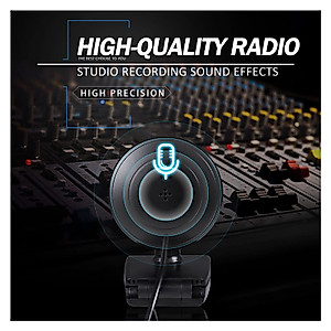 Webcam Webcam 4K Mini Web Camera for PC Computer Laptop with Microphone Auto Focus Light Video Webcam 1080P 2K Live Web Cam Accessories for Recording Calling Conferencing Gaming (1080P (with Tripod)