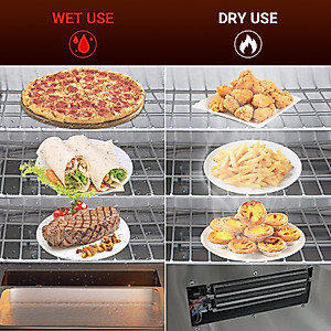 GarveeTech 4-Tier Hot Box Food Warmer 16x23x22.43", 850w Food Warmer Cabinet/Proofing Cabinet with Water Tray, Suitable for 1/1 Size Food Pans, Ideal for Restaurant Pizza, Chicken, Patty, Pastry