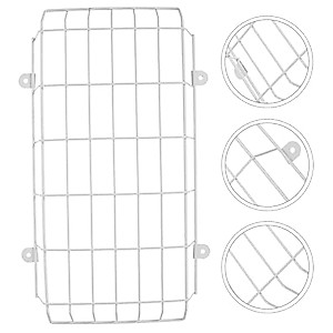 OFFSCH 2pcs School Evacuation Sign Emergency Light Wall Protective Covers Emergency Signal Damage Stopper LED Exit Sign Light Covers Guard Exit Sign Wall Covers Exit Wire Guard White Iron