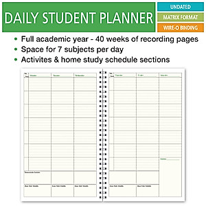 Elan Publishing Company Deluxe Full-Year Student Planner for High School 40 Weeks (HS-90)
