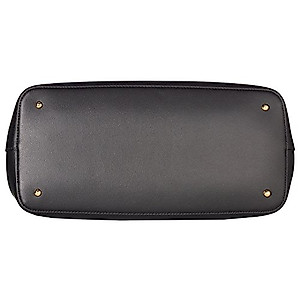 Lauren Ralph Lauren Dryden Marcy Leather Tote (Black/Red)