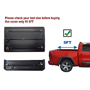 KSCPRO Soft Tri Fold Soft Folding Truck Bed Tonneau Cover Fits for 2019-2023 Ford Ranger 5ft New Body Style